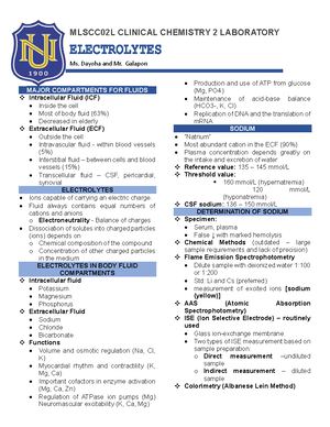Clinical Chem 2 MTAP Reviewer - 1 ENDOCRINOLOGY CLINICAL CHEMISTRY 2 ...