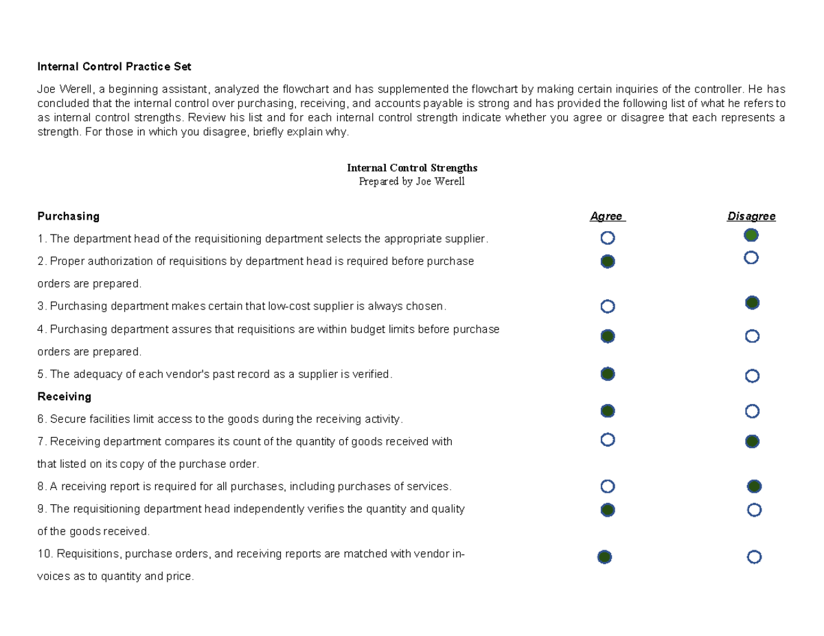 Internal-Control-Practice-Set - Internal Control Practice Set Joe ...