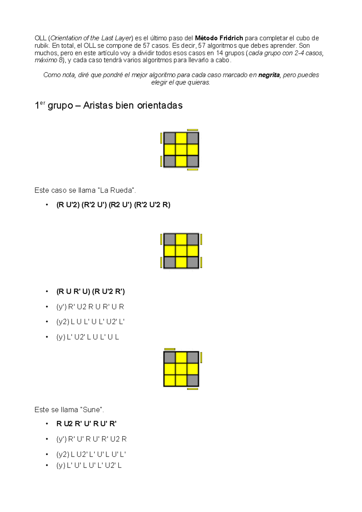 OLL-Kubekings - Algoritmo de cubo rubik - OLL (Orientation of the Last ...