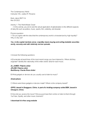 Week007-Logical Operator-Lab Exer 004 - Course Code IT Description ...
