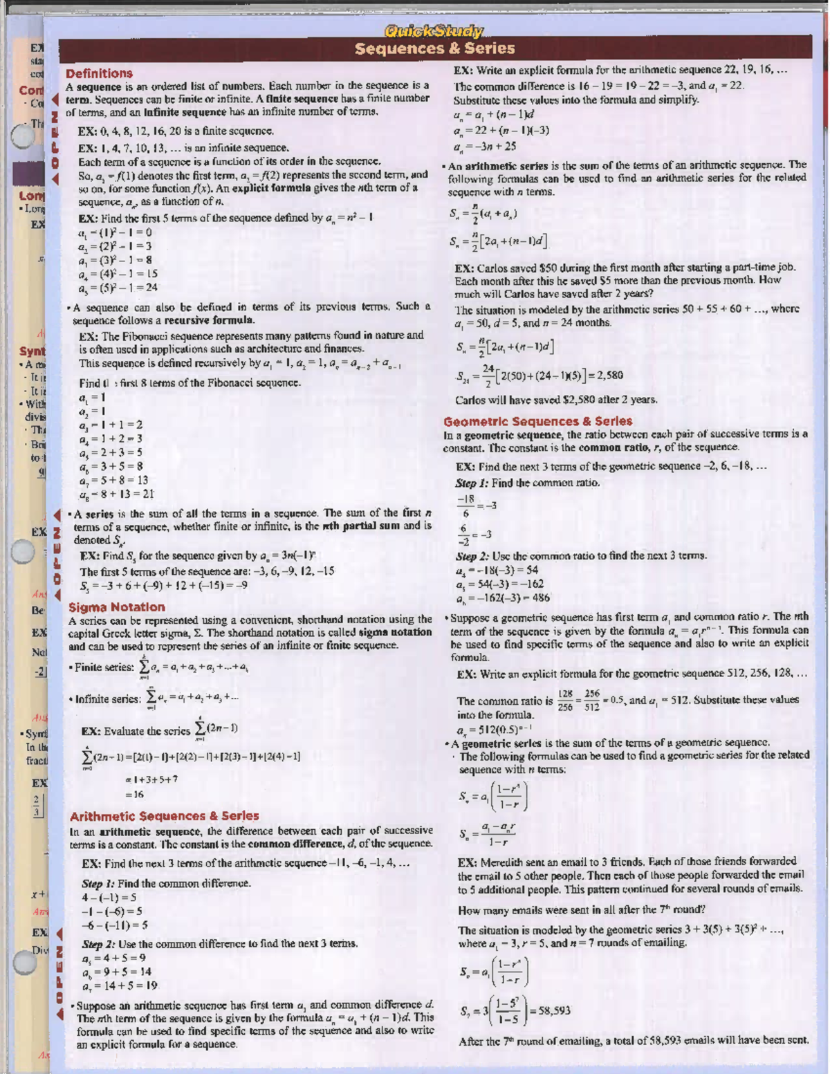 Pre-calculus 5 - This References charts have been a great help for ...