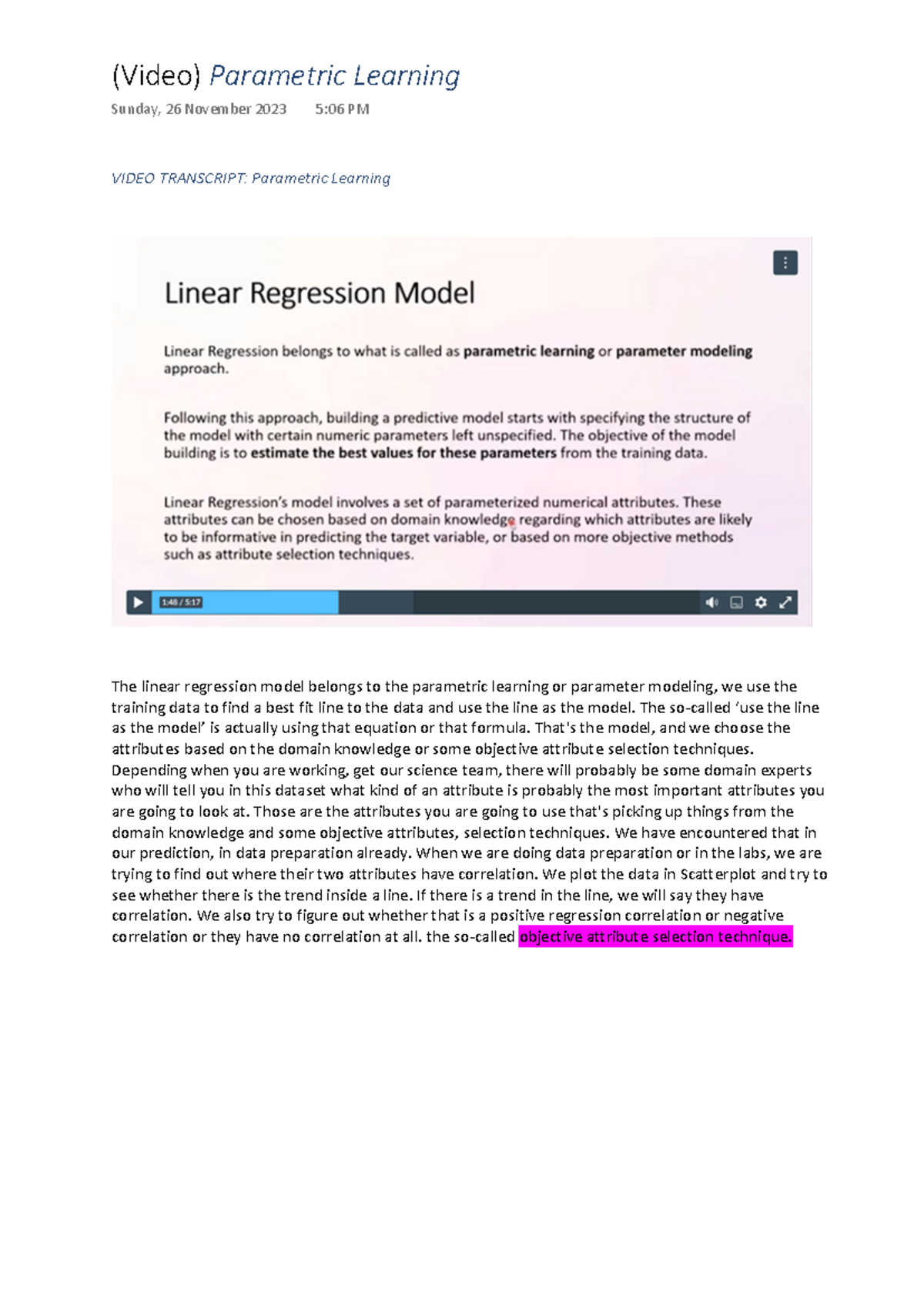 Module 2.4 Parametric Learning VID slides+Transcript - VIDEO TRANSCRIPT ...