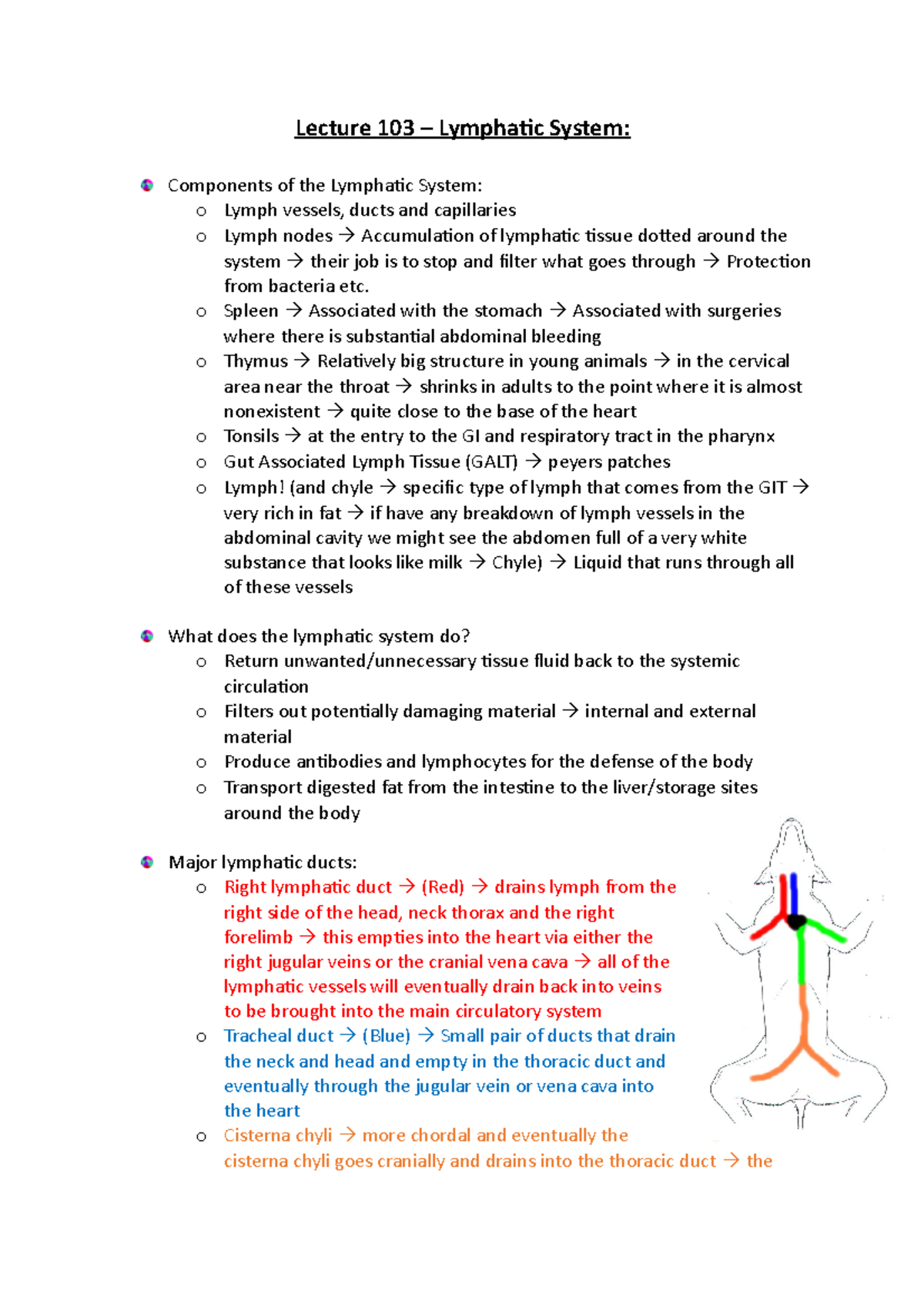 Lecture 103 – Lymphatic System - Lecture 103 – Lymphatic System ...