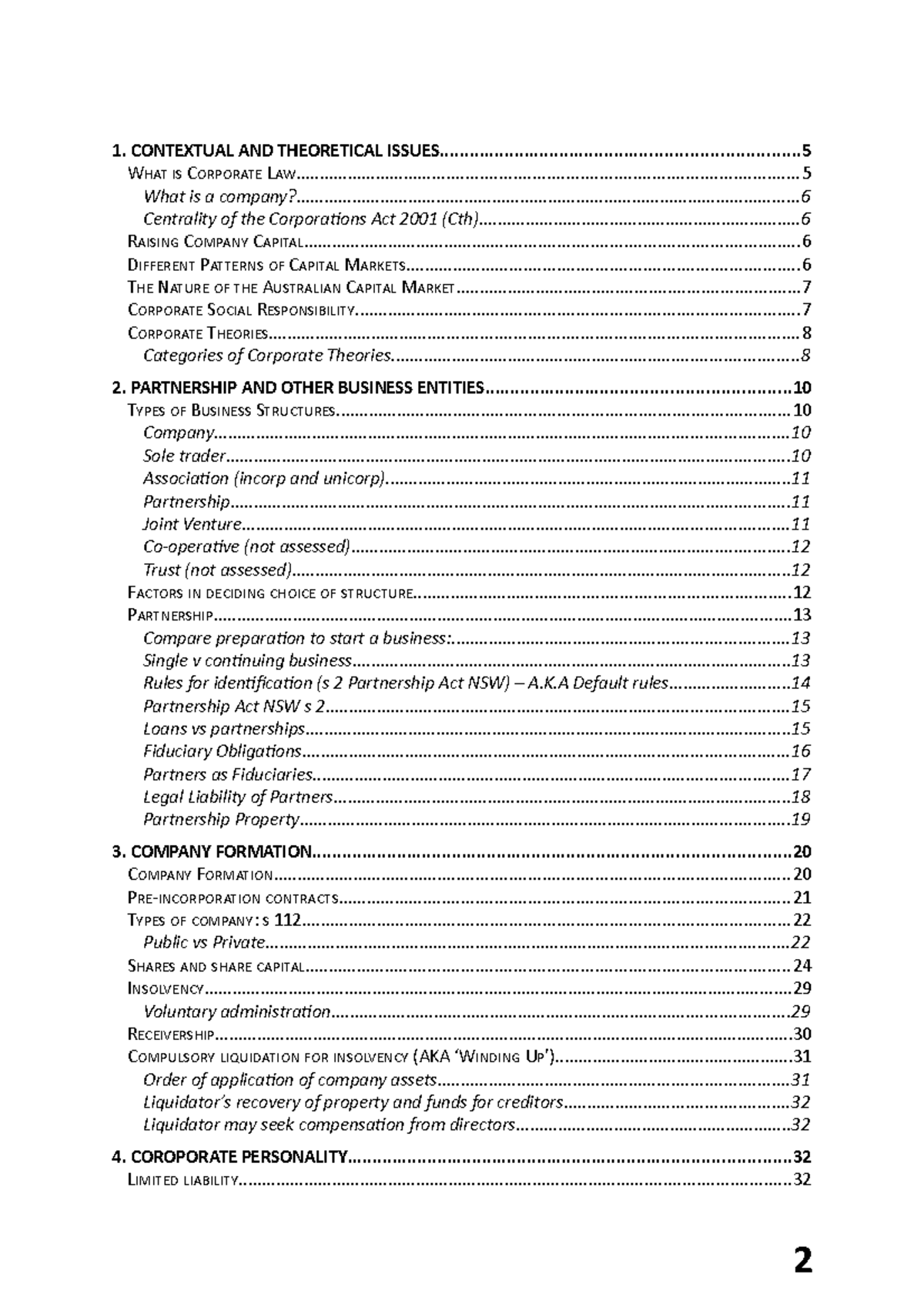 Corporate- Master- Notes - 1. CONTEXTUAL AND THEORETICAL - Studocu