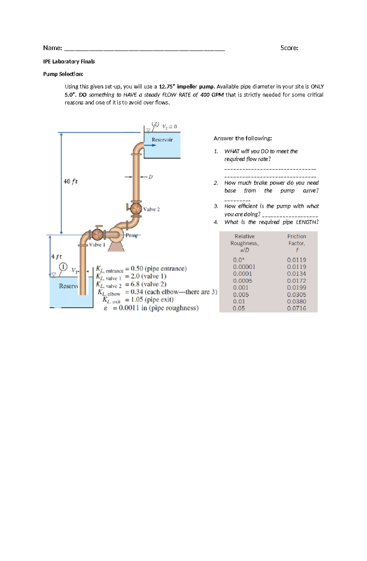 Finals-IPE-LAB - Learning - Name: _____________________________________________ Score: IPE - Studocu
