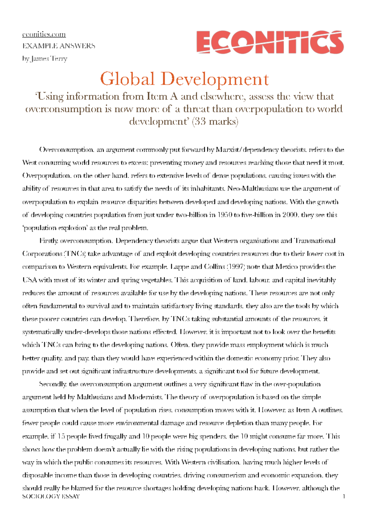 Overconsumption - article on the sociology of consumption - internet ...