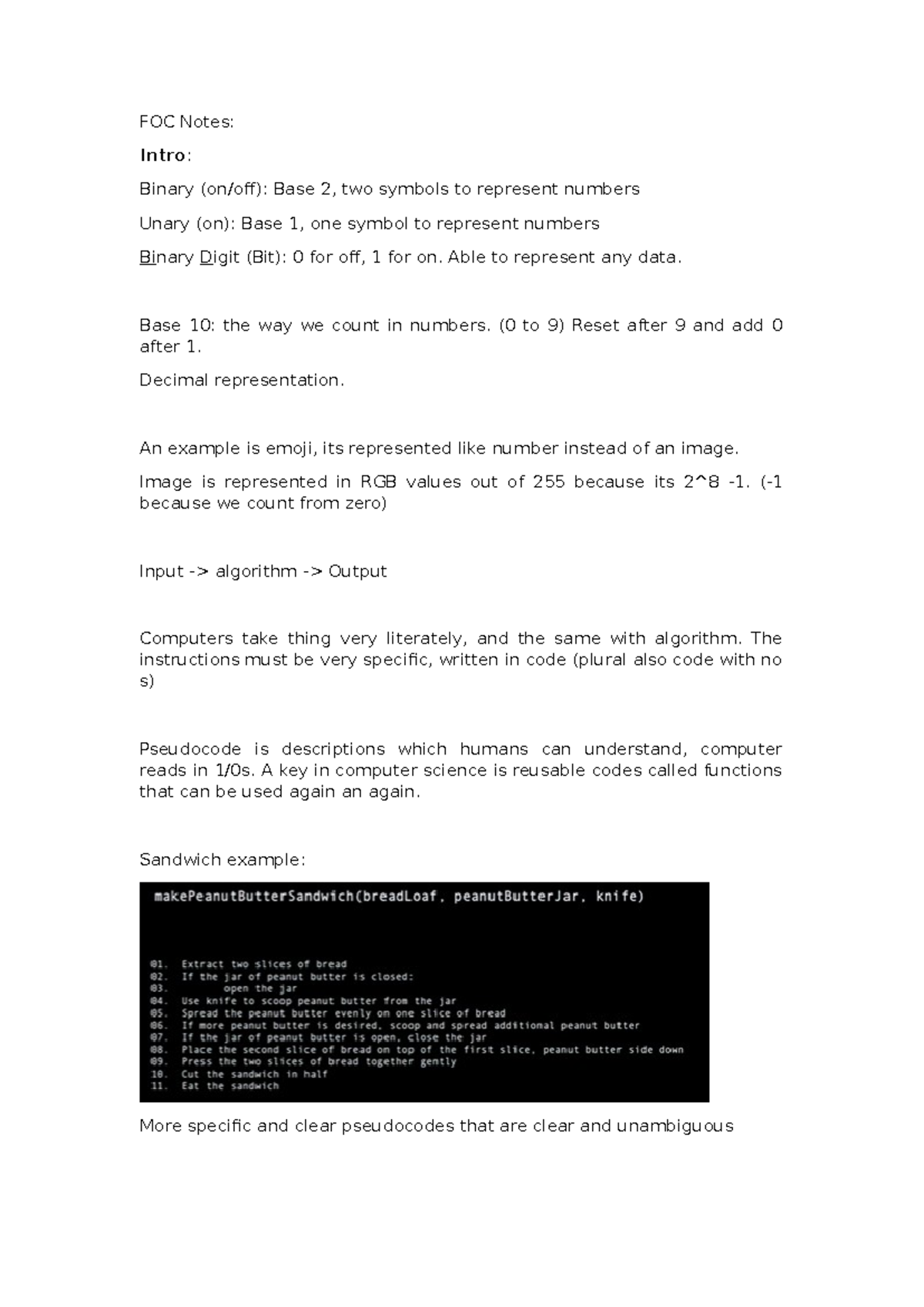 FOC Notes - note taken from lectures and grok worksheet - FOC Notes ...