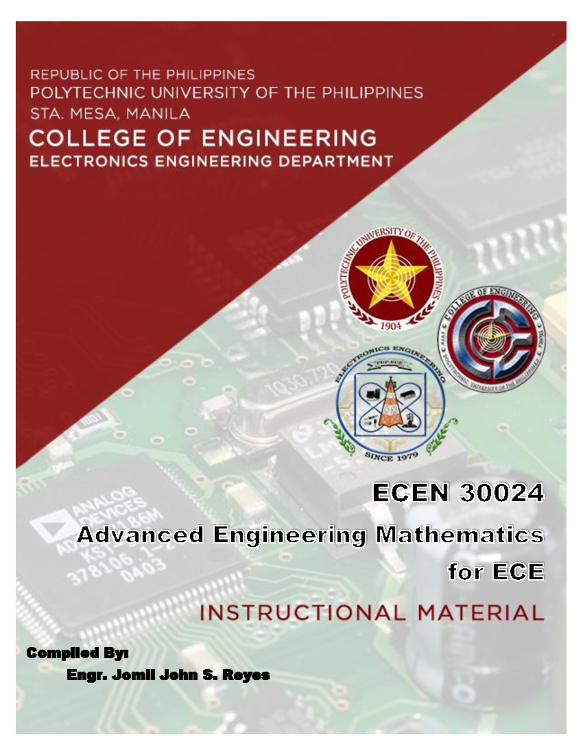 Instructional Materials for Advanced Engineering Mathematics for ECE - Compiled By: Engr. Jomil ...