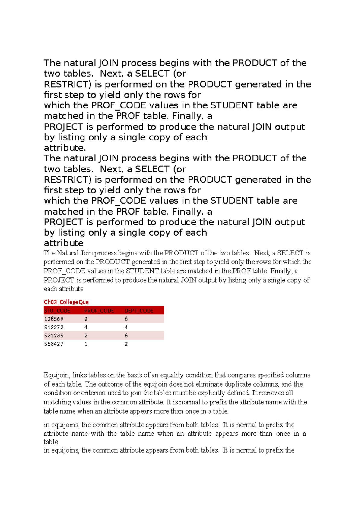 database erd model - The natural JOIN process begins with the PRODUCT ...