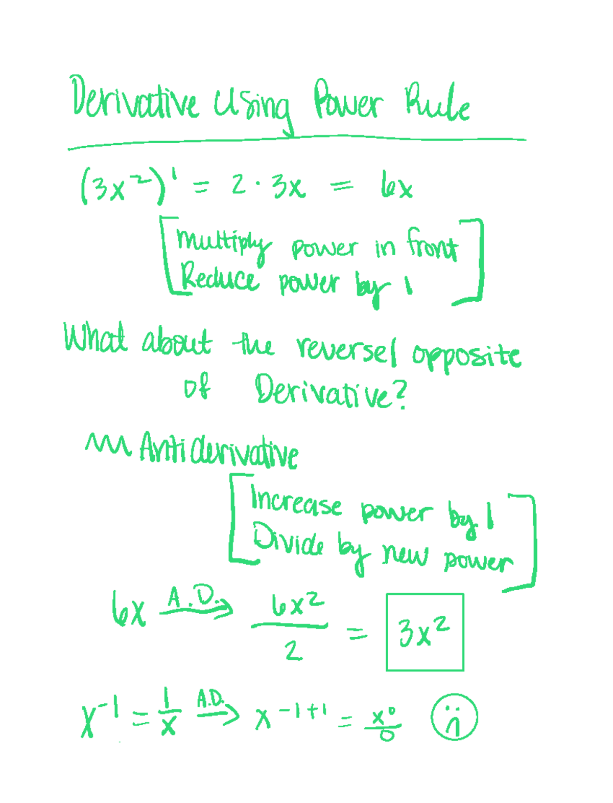 derivative using power rule - Multiply power in front Reduce power by 1 ...
