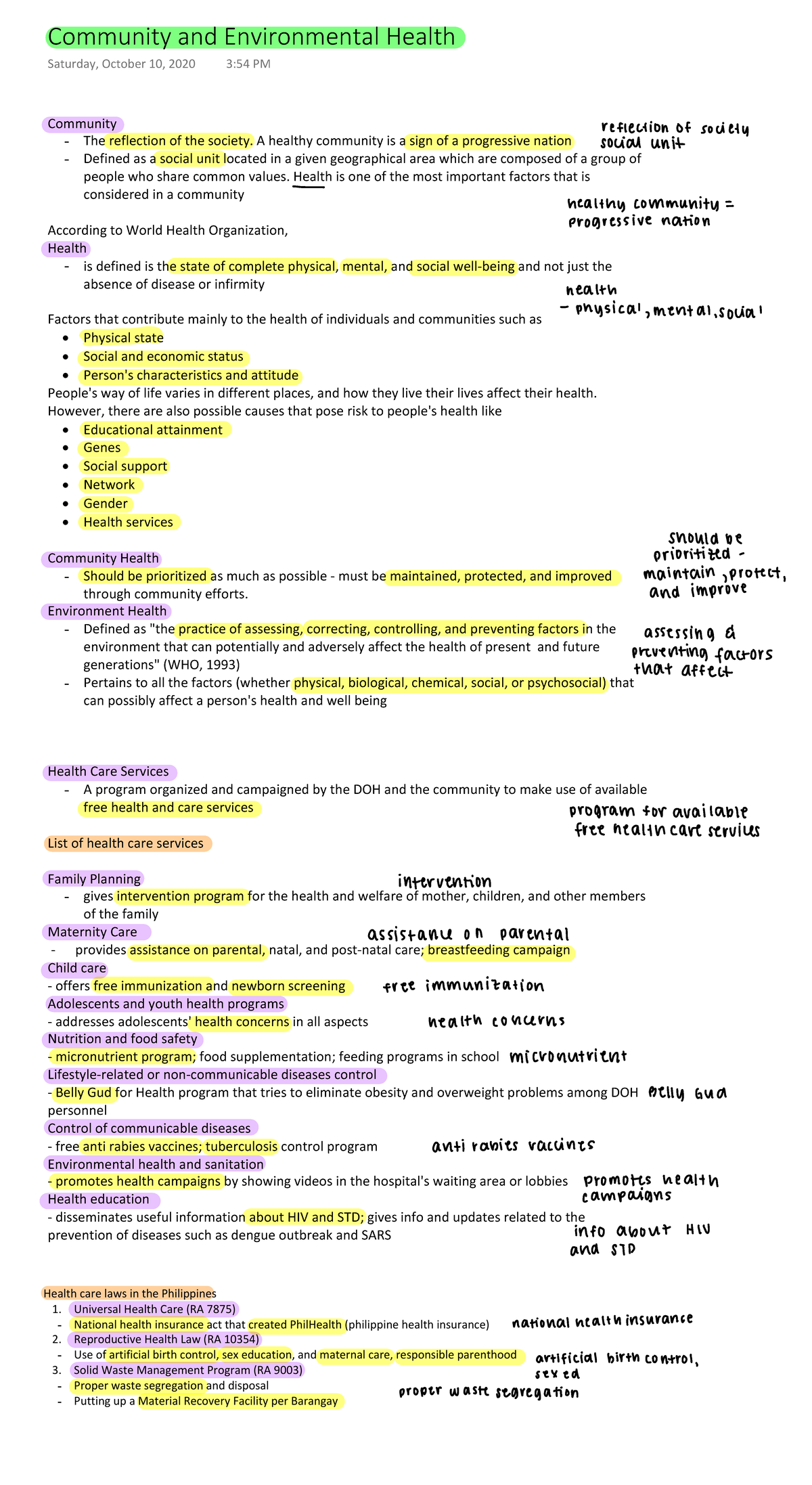 Community and Environmental Health - Community - The reflection of the ...