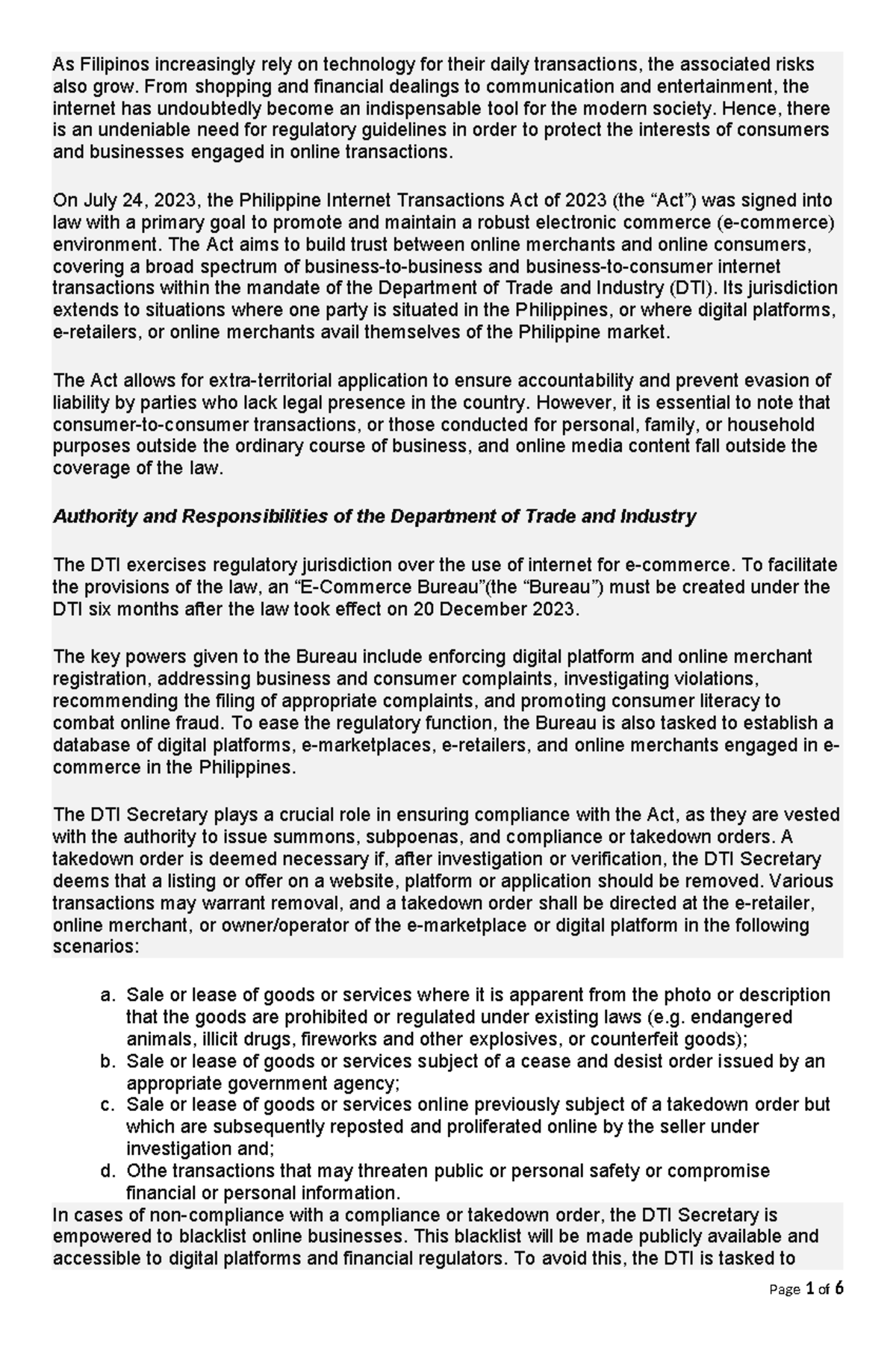 “E-Commerce Bureau” - About data privacy - As Filipinos increasingly ...