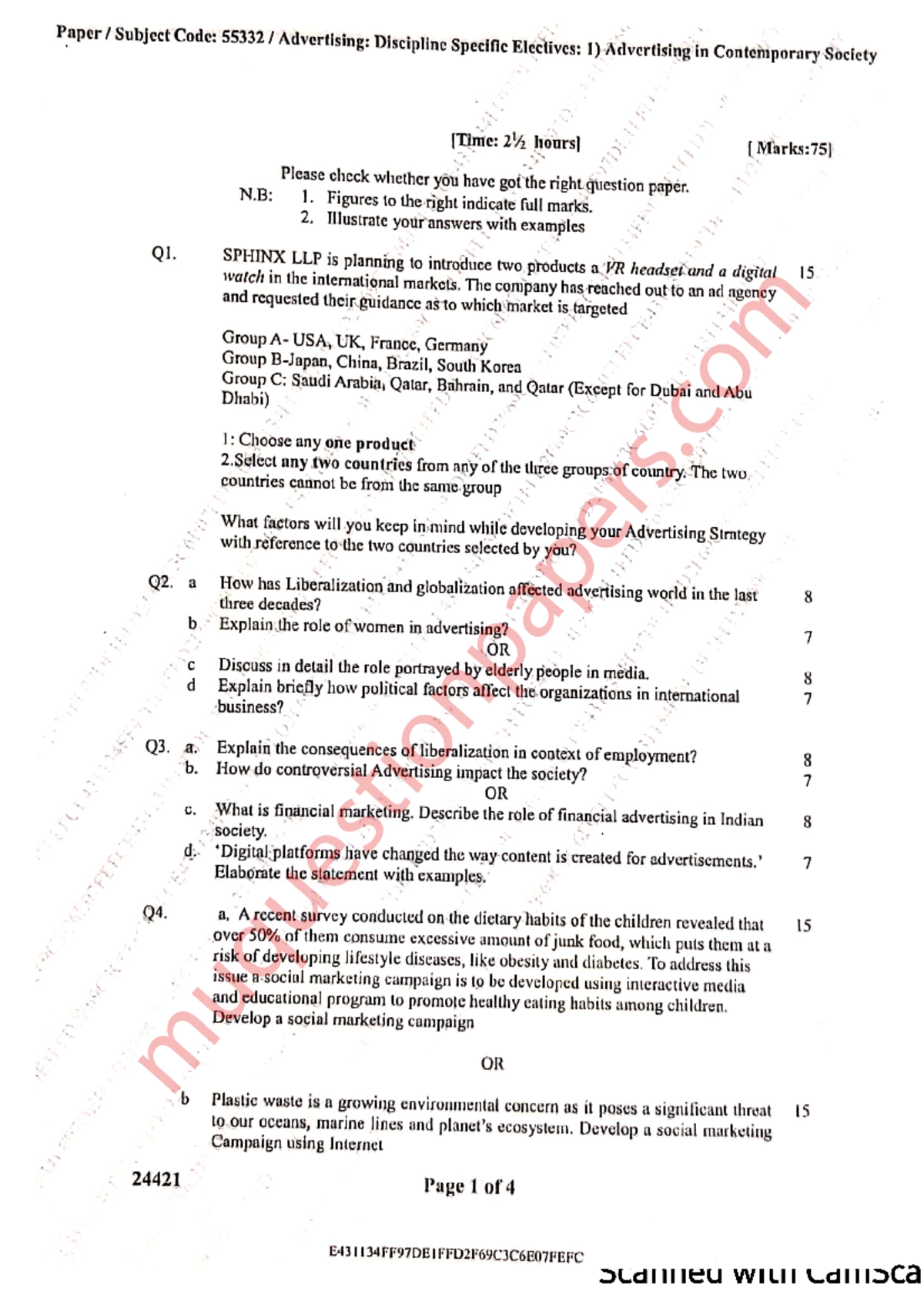 Arts ba-in-multimedia-and-mass-communication-bammc semester-6 2023 may ...