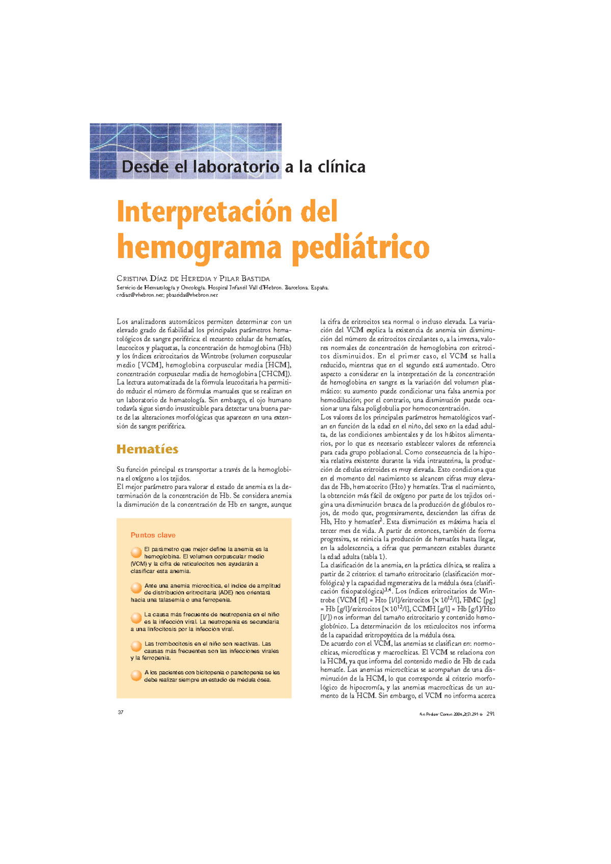 Celulas inmaduras Apuntes - Interpretación del hemograma pediátrico ...