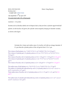 BIOL 3303 Problem Set 2-Spring 2023 - BIOL 3303 Spring 2023 Name ...