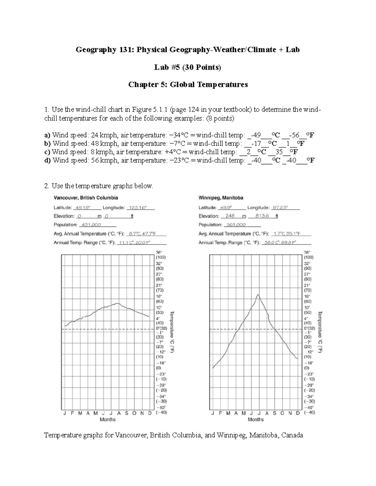 Lab for Chapter 5 Global Temperatures - Geography 131: Physical ...