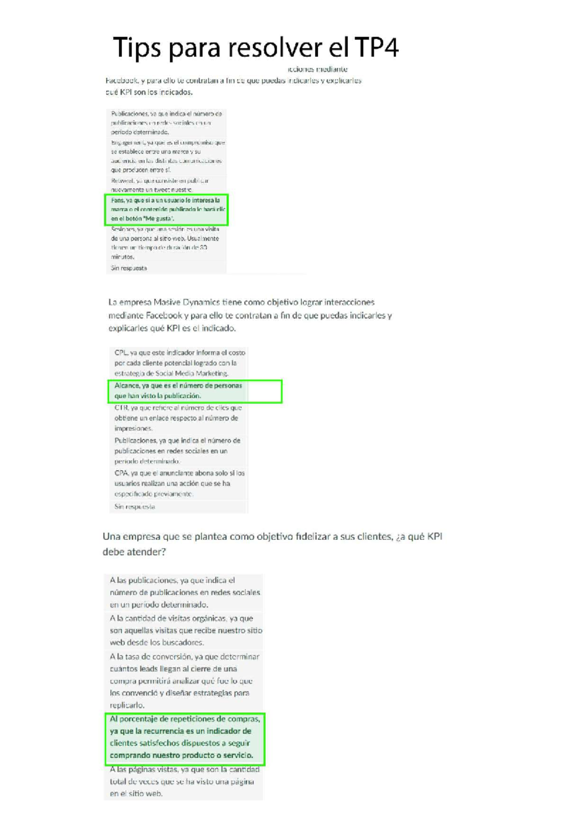TIPS - TP4 - tips que mando el profe - Marketing Digital - Studocu