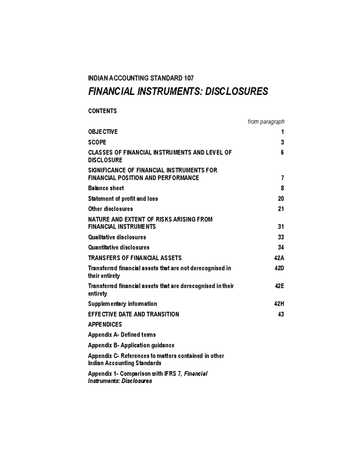 Ind AS 107 - Basic notes - INDIAN ACCOUNTING STANDARD 107 FINANCIAL ...