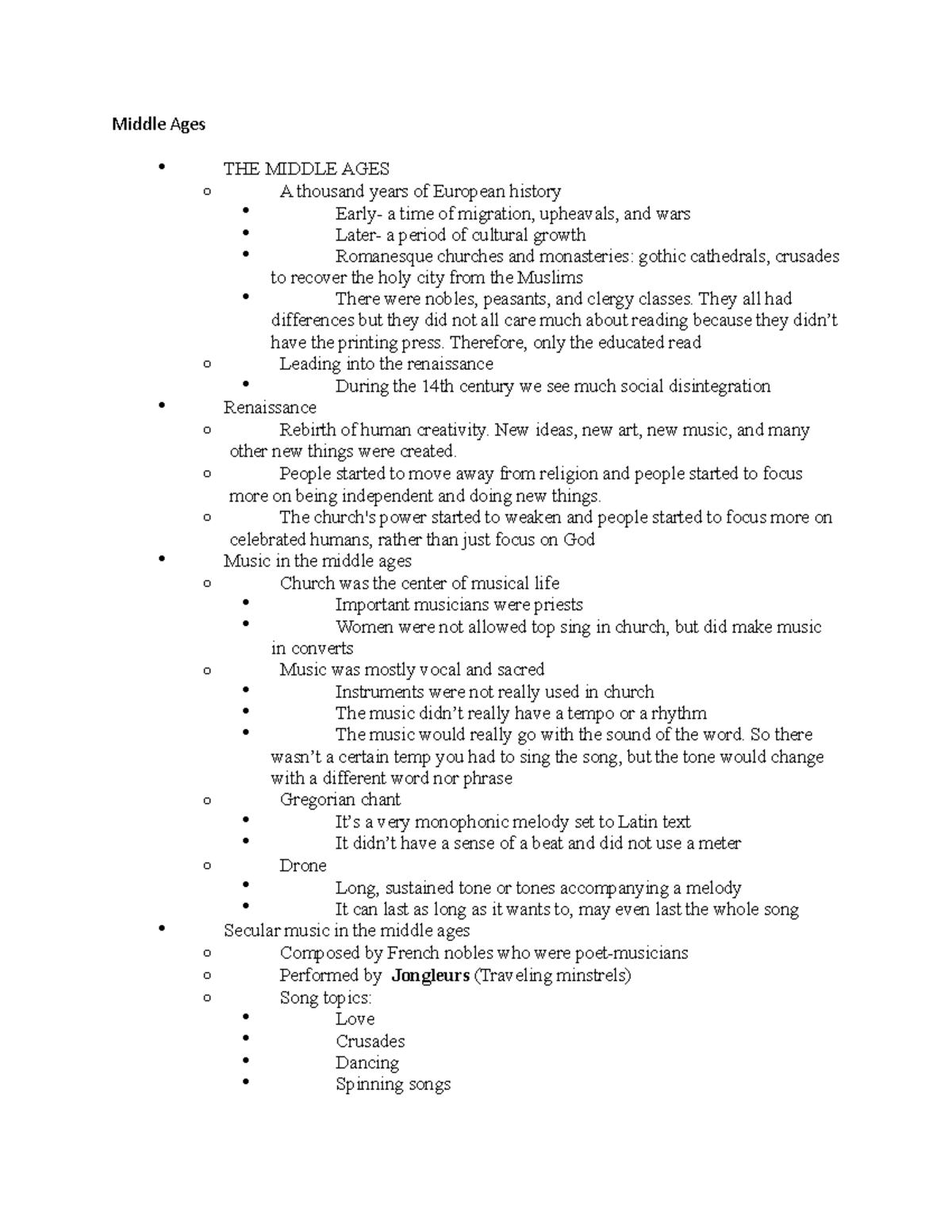 Middle Ages - Middle Ages THE MIDDLE AGES o A thousand years of ...