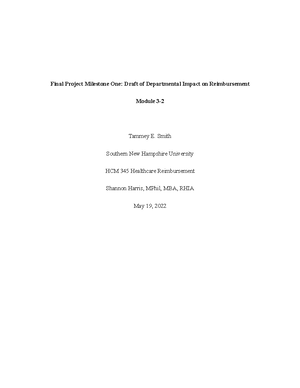 HCM-345 HCM- 345 2-1 Short Paper Compliance Coding and Reimbursement ...