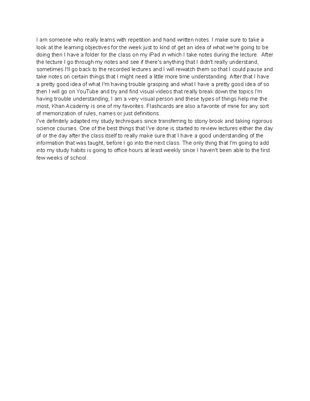 Module 4 introspect - I am someone who really learns with repetition ...