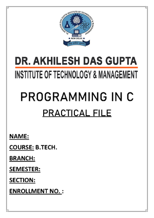 Module I- Programming FOR Problem Solving - Programming For Problem ...