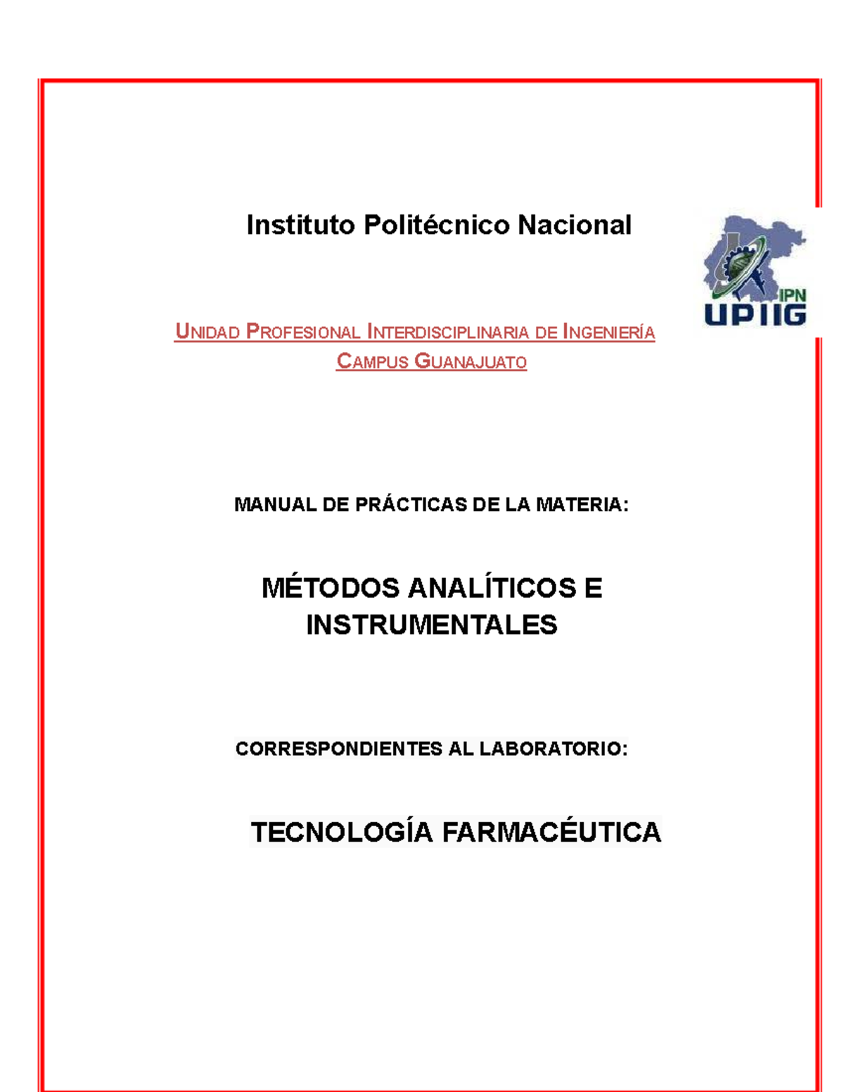 Manual de MAEI 23 - Prácticas de métodos analíticos e instrumentales ...