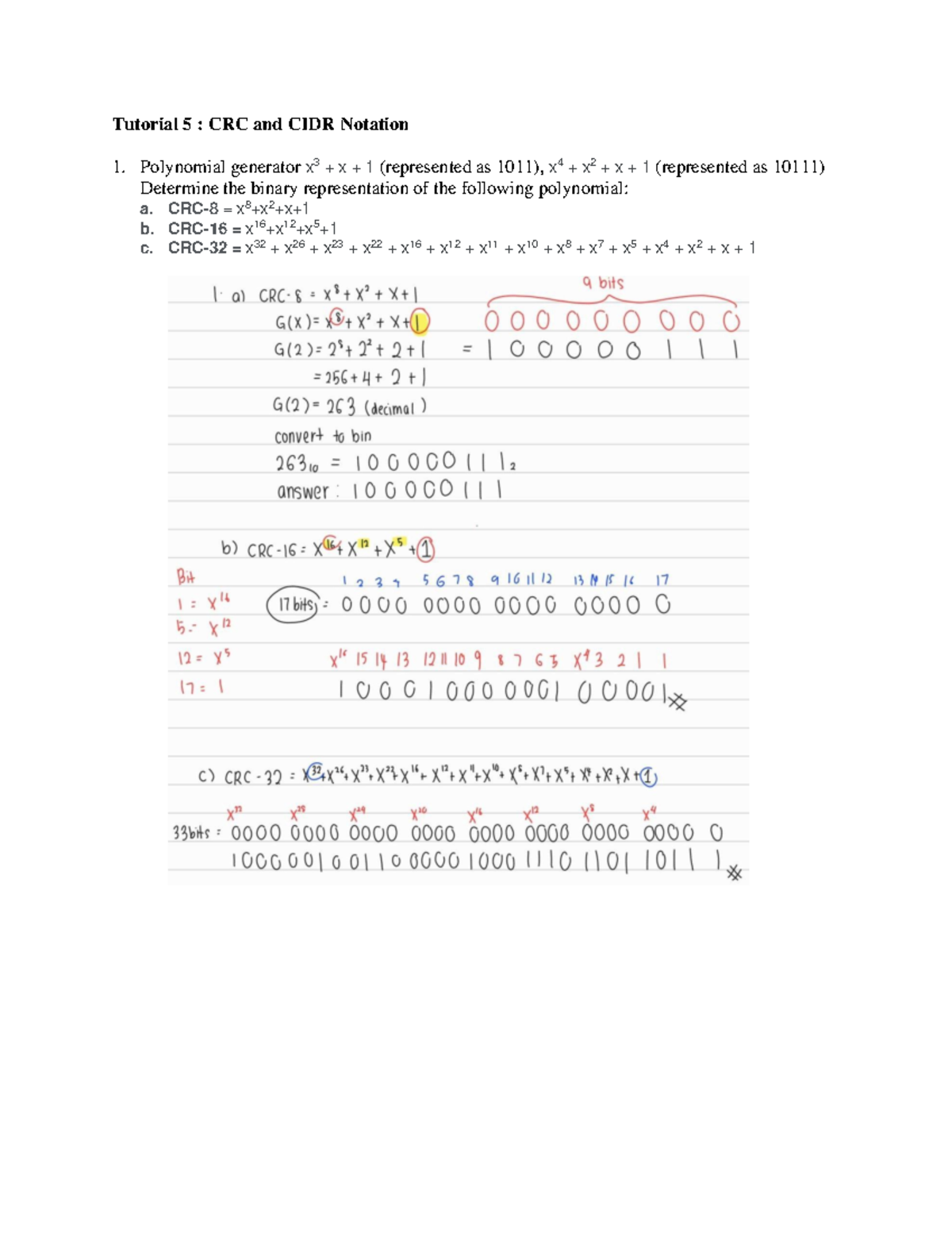 TK2153 Information Sharing Tutorial 5 CRC - Students View - Tutorial 5 ...