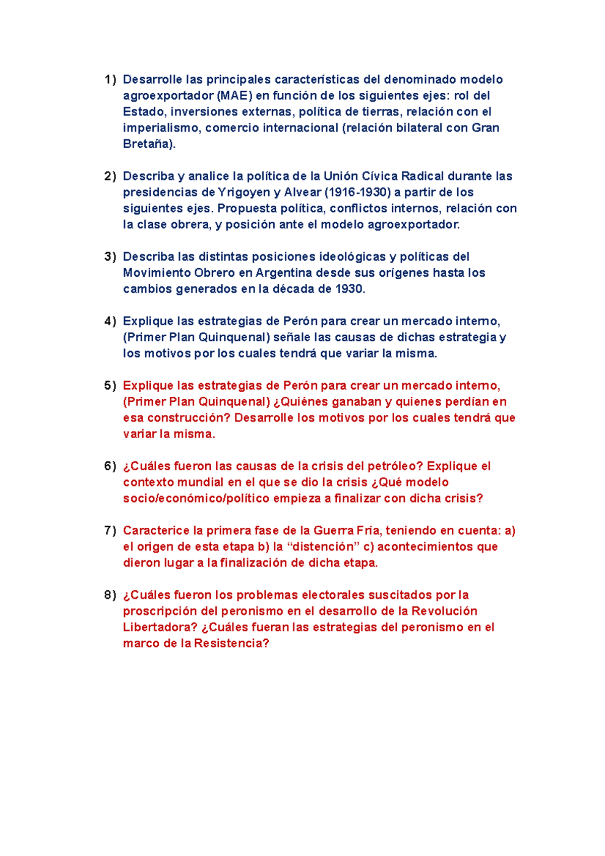 Preguntas de final - esta bueno - Desarrolle las principales características del denominado ...