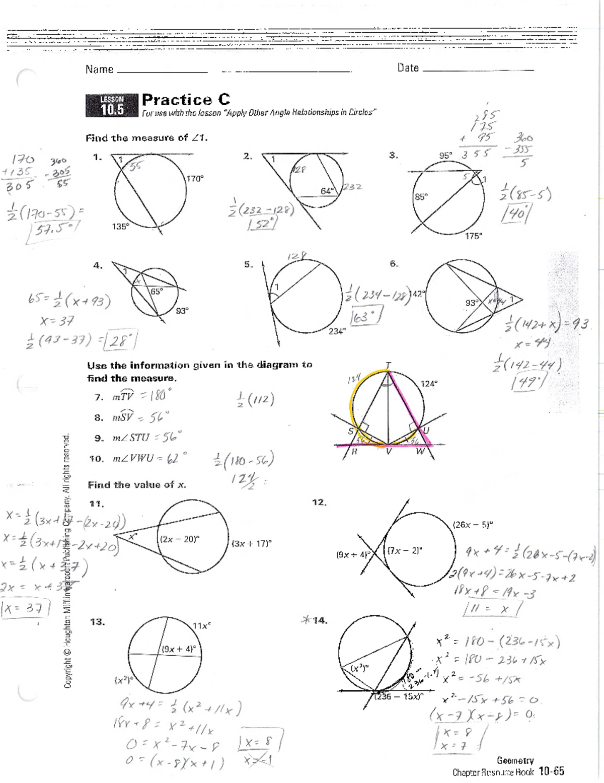 10.5 HW - Figuring out circles. In McGrath book. - 21:640:432 - Studocu