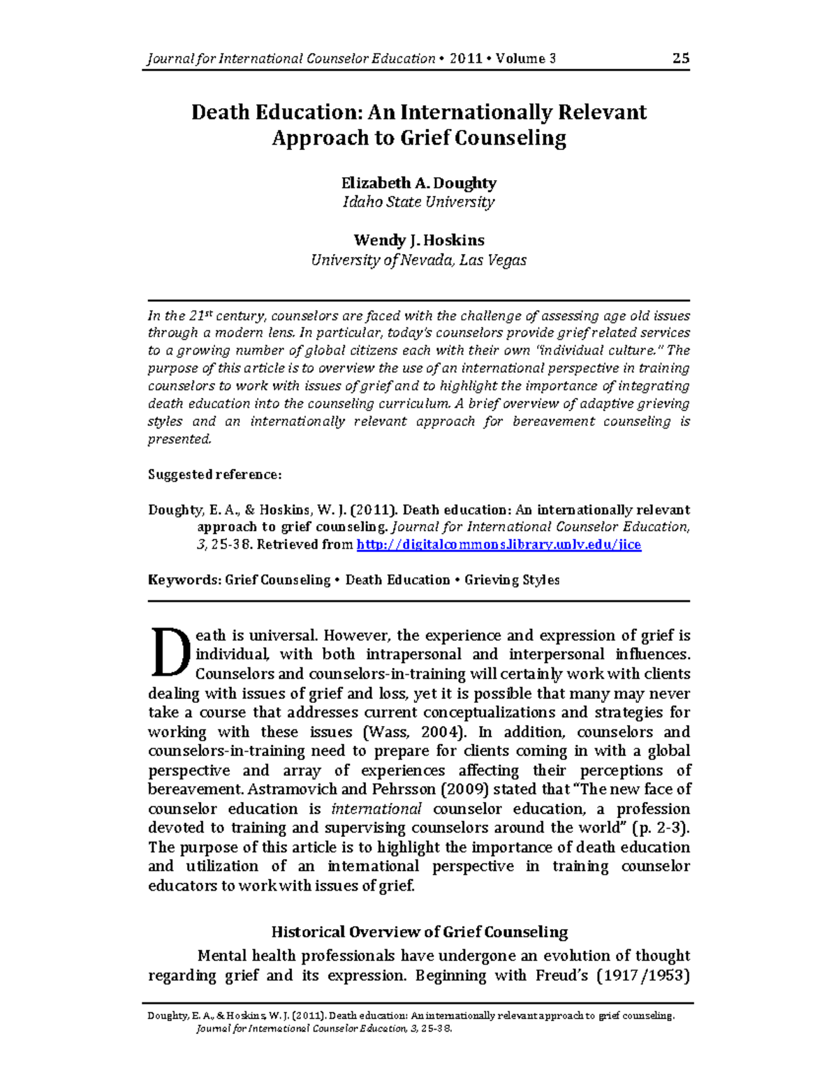 4. Death Education An Internationally Relevant Approach to Grief ...