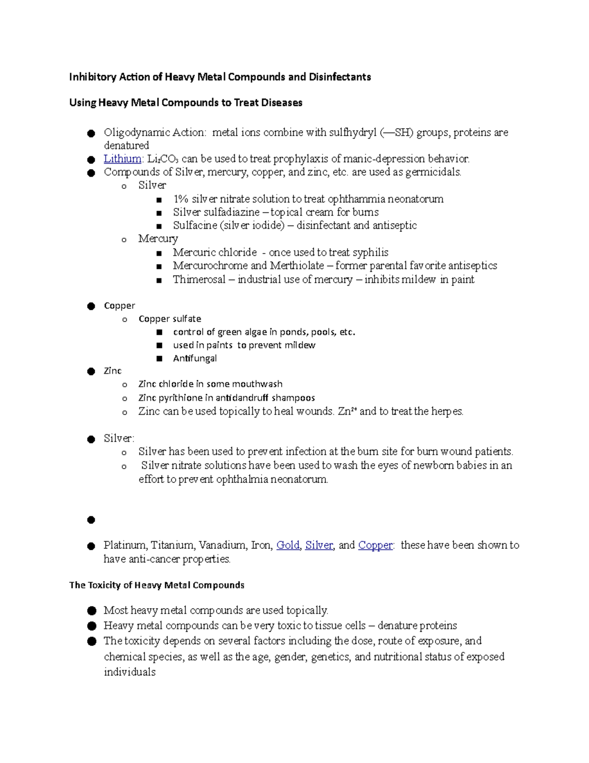 Inhibitory Action of Heavy Metals Compounds and Disinfectants ...