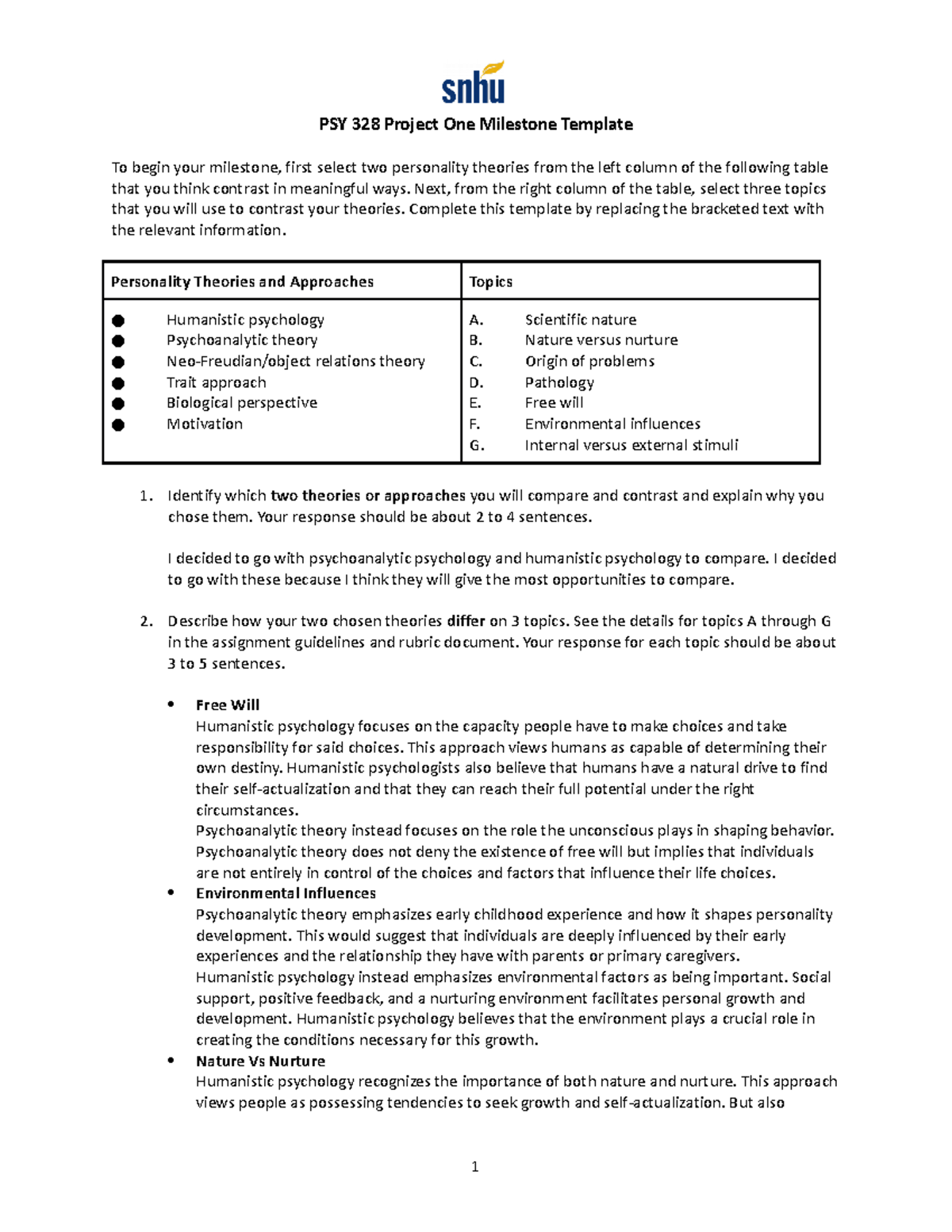 PSY 328 Project One Milestone Complete - PSY 328 Project One Milestone ...