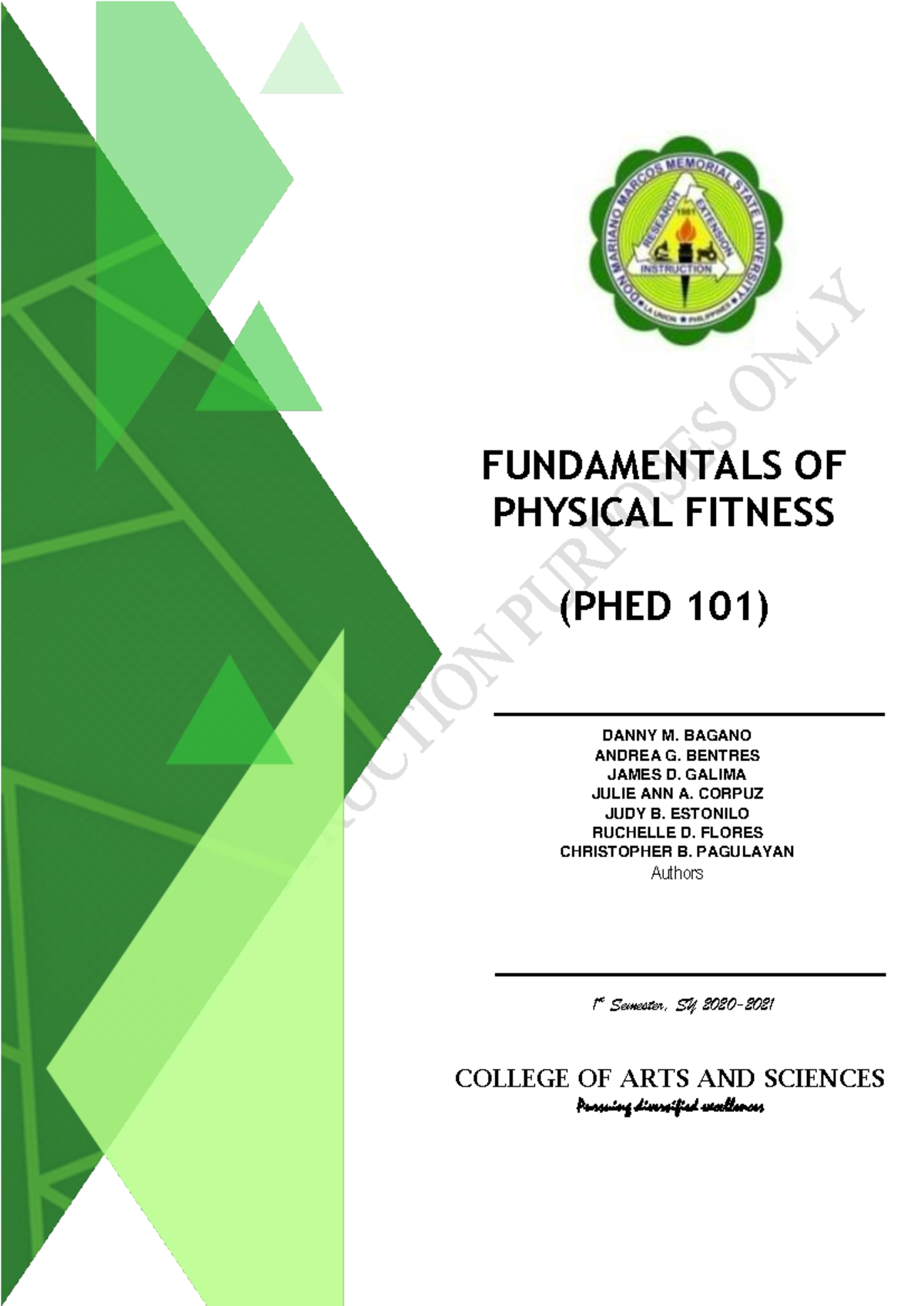 PHED-101- Module 1 - Phyical Education - FUNDAMENTALS OF PHYSICAL ...