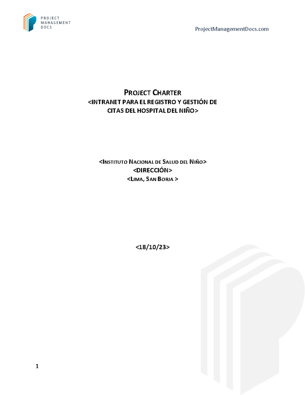 Proyect Charter profesional - Curso integrador I (1)-1 - PROJECT CHARTER