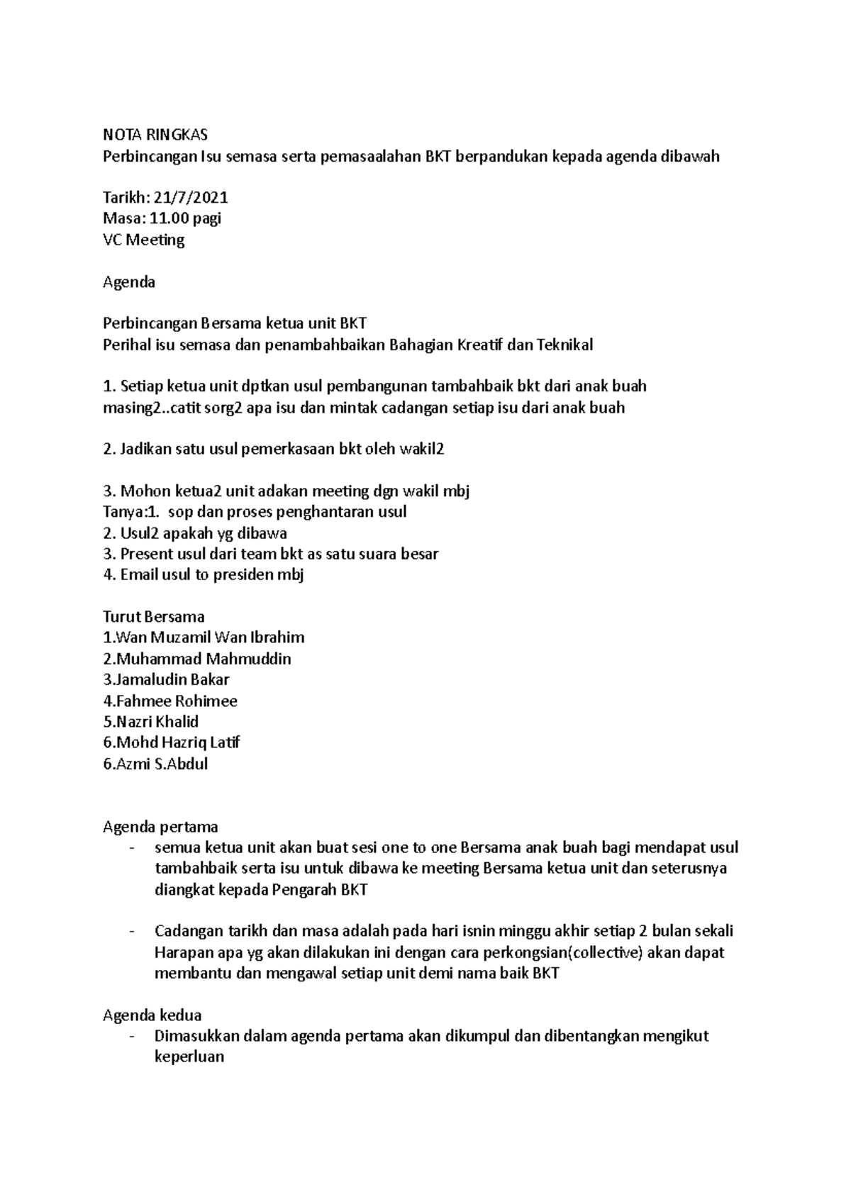 NOTA Ringkas - Yg d y seuf7ggi - NOTA RINGKAS Perbincangan Isu semasa ...