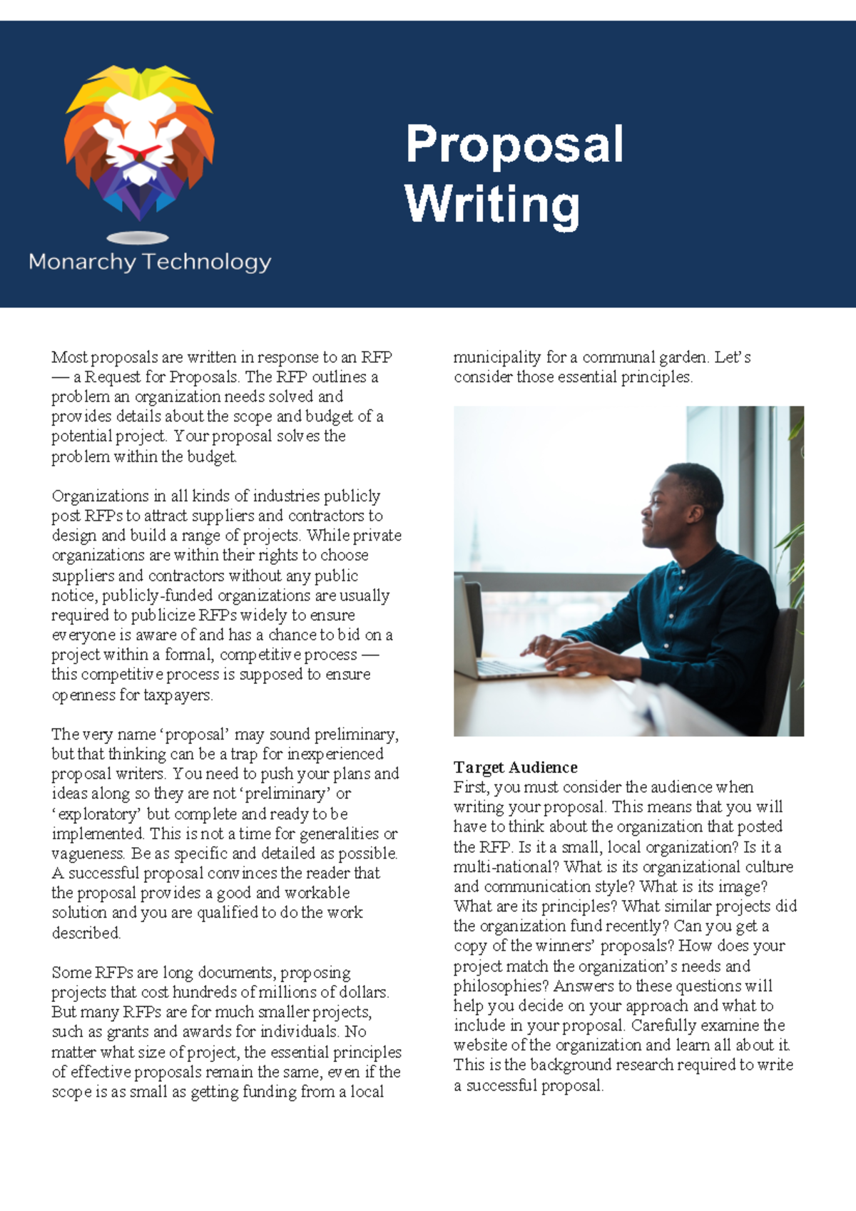 Proposal Writing - Email Memo Proposal Writing Most proposals are ...