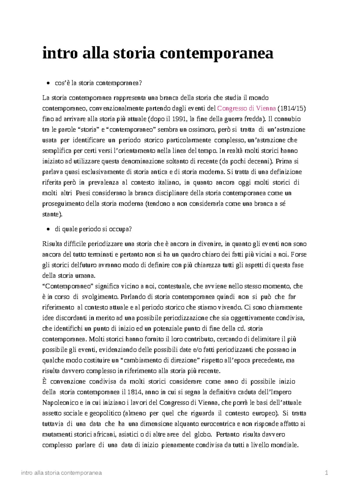 Intro alla storia contemporanea - intro alla storia contemporanea cos’è ... Intro alla storia contemporanea - intro alla storia contemporanea cos’è ...
