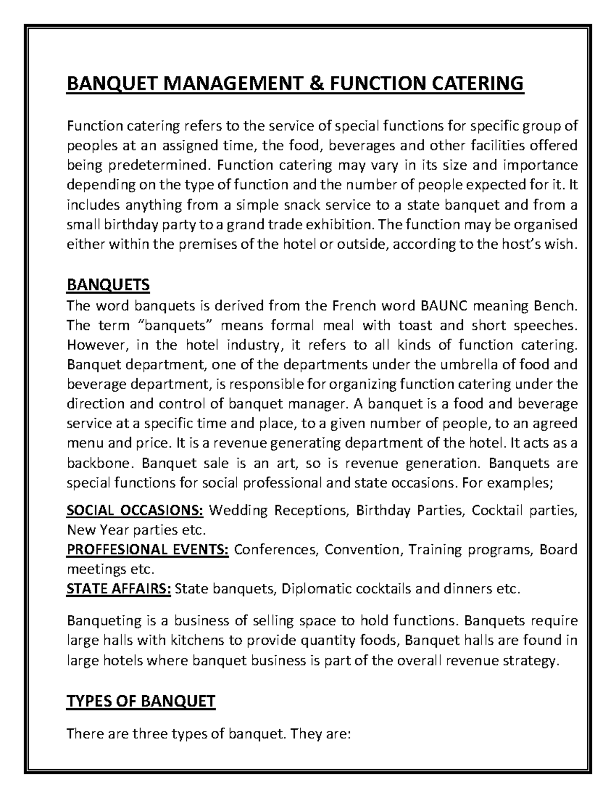 Banquet-management-abhilash-sir-notes compress - BANQUET MANAGEMENT ...