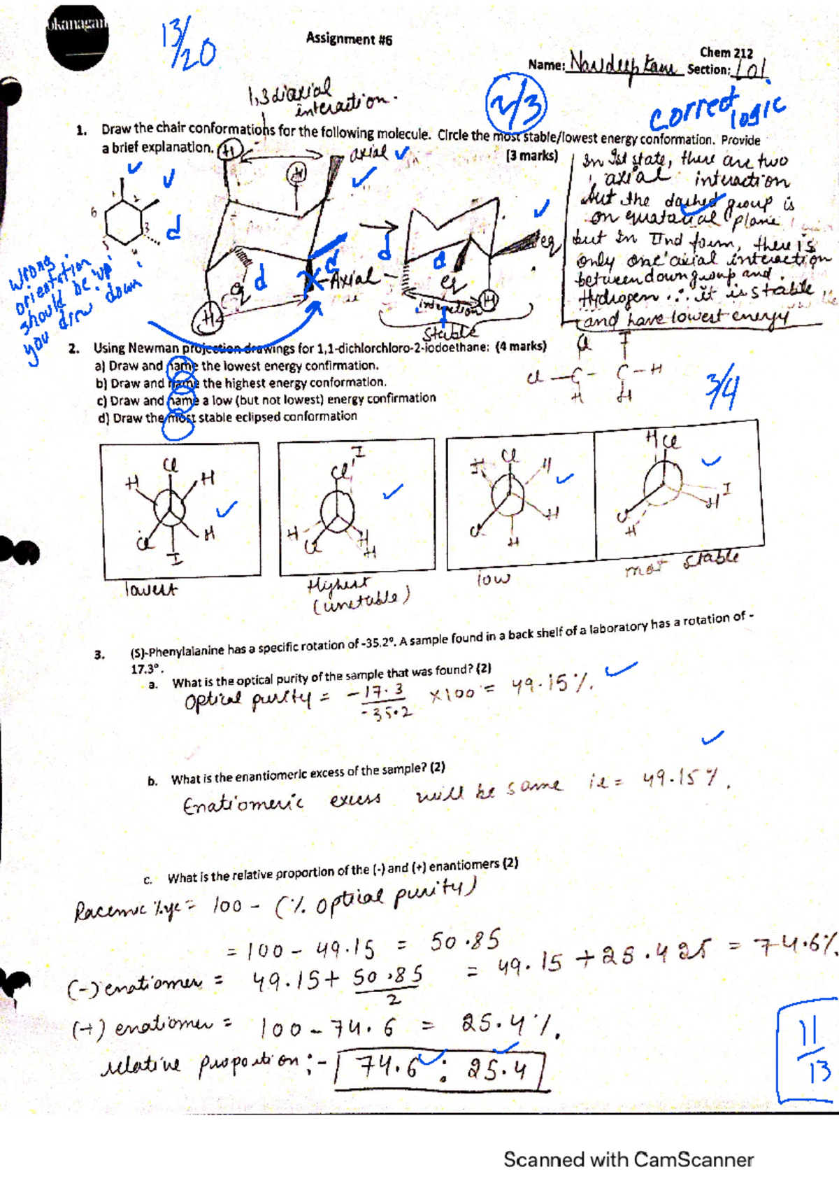 Chem Assignment 6 - chemistry - Biology - Studocu