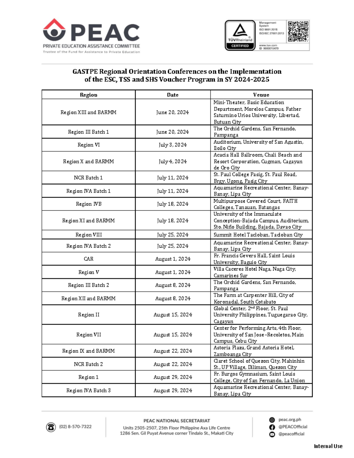 2024- Gastpe-Orientation-schedule 4 - Internal Use GASTPE Regional ...