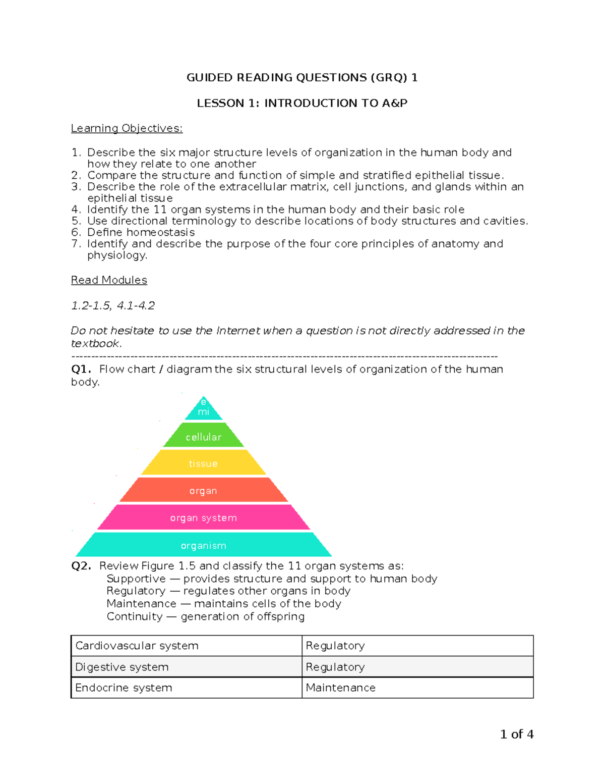 GRQ-1 Intro - GRQ each week - GUIDED READING QUESTIONS (GRQ) 1 LESSON 1 ...