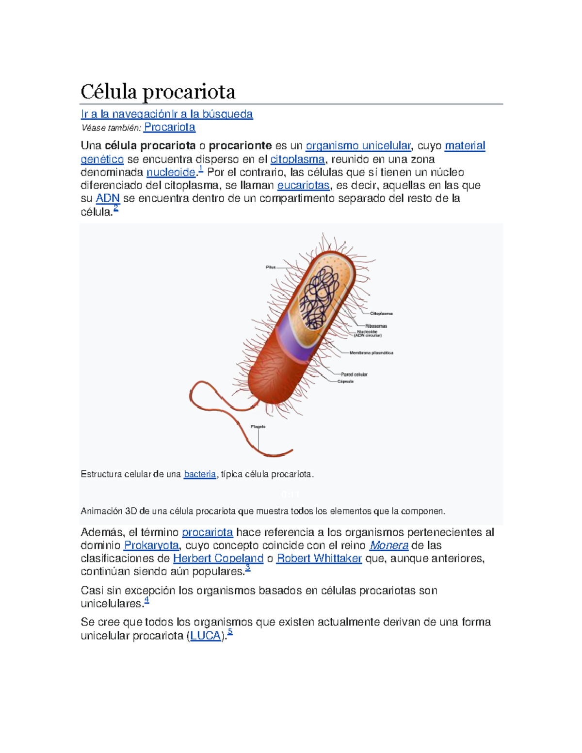 Celulas procariotas - Célula procariota Ir a la navegaciónIr a la ...