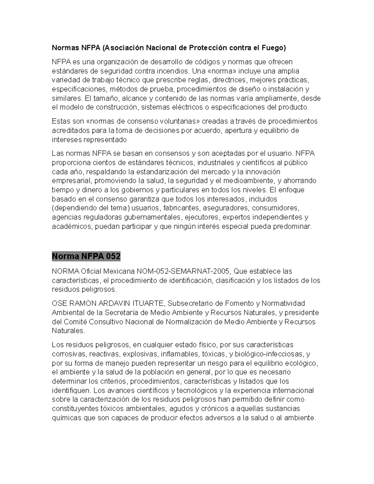 Normas NFPA - NFPA Nom 52 y nom 87 - Normas NFPA (Asociación Nacional ...