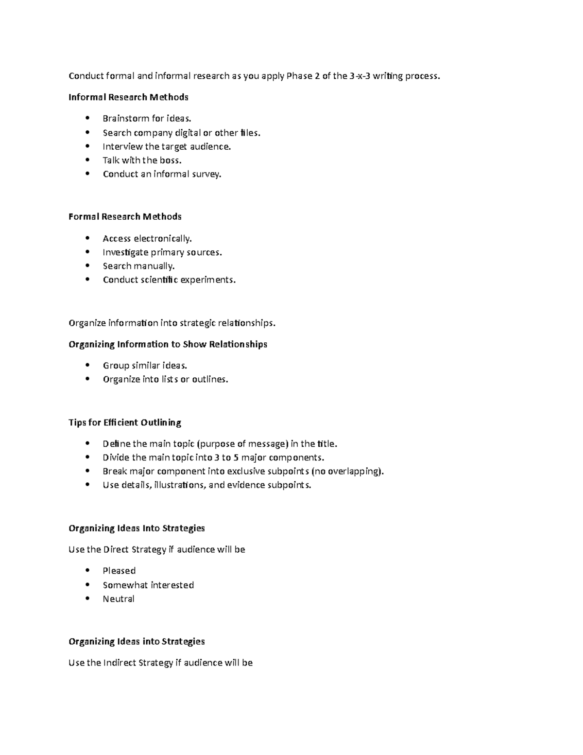 Lecture Notes 3 - Conduct formal and informal research as you apply ...