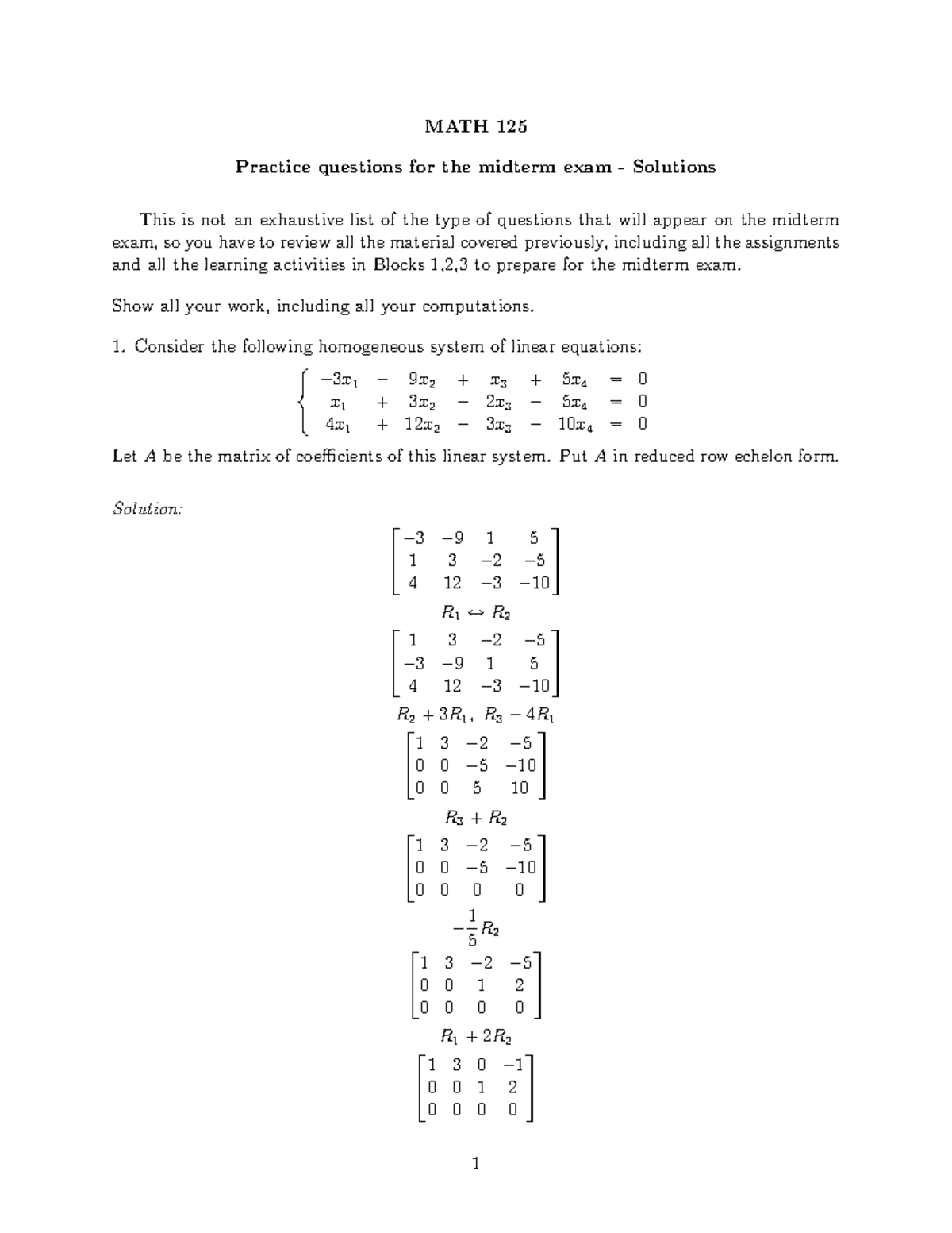 MATH125 Practice questions Midterm Solutions - MATH 125 Practice ...