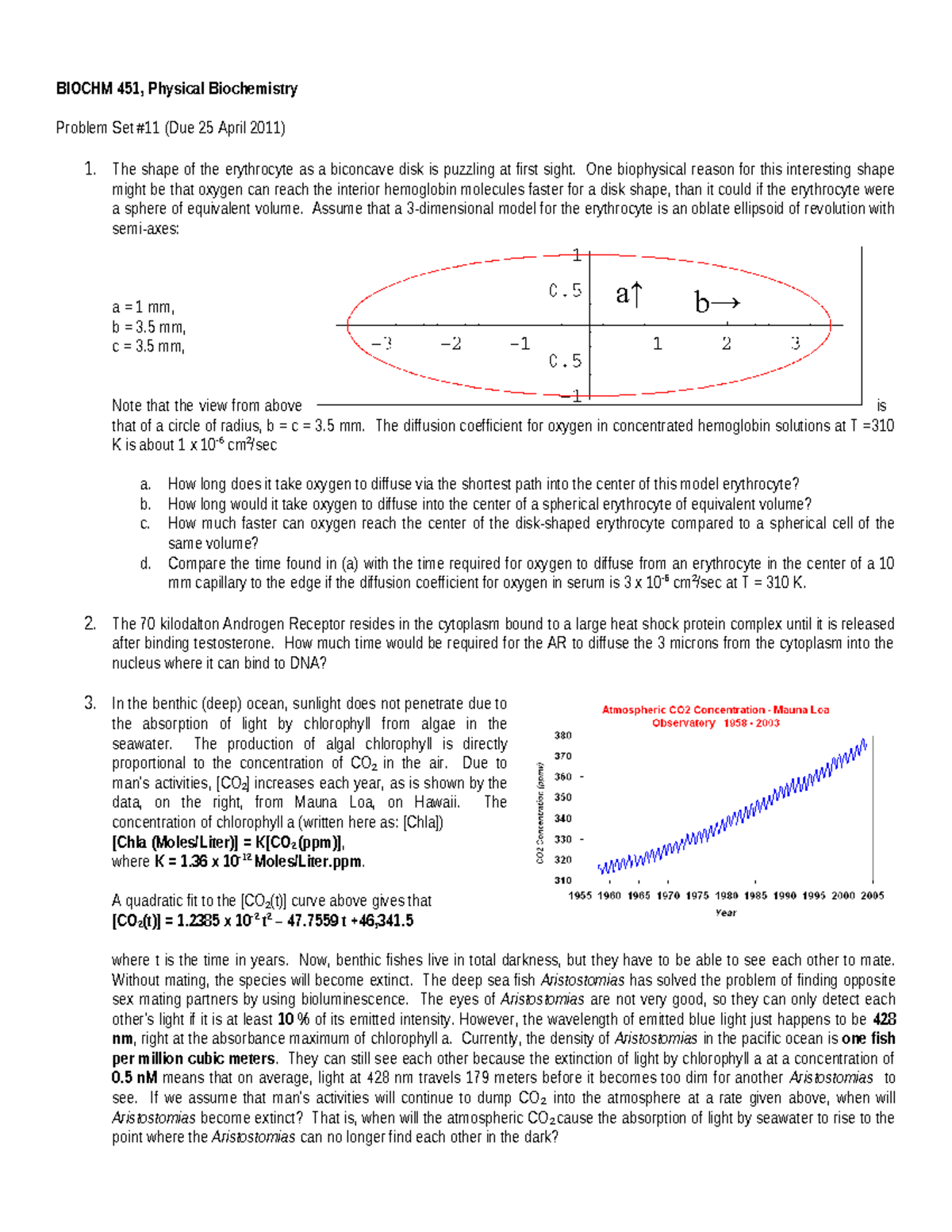 PS11 2011 - Mathematica-based homework and key - BIOCHM 451, Physical Biochemistry Problem Set ...