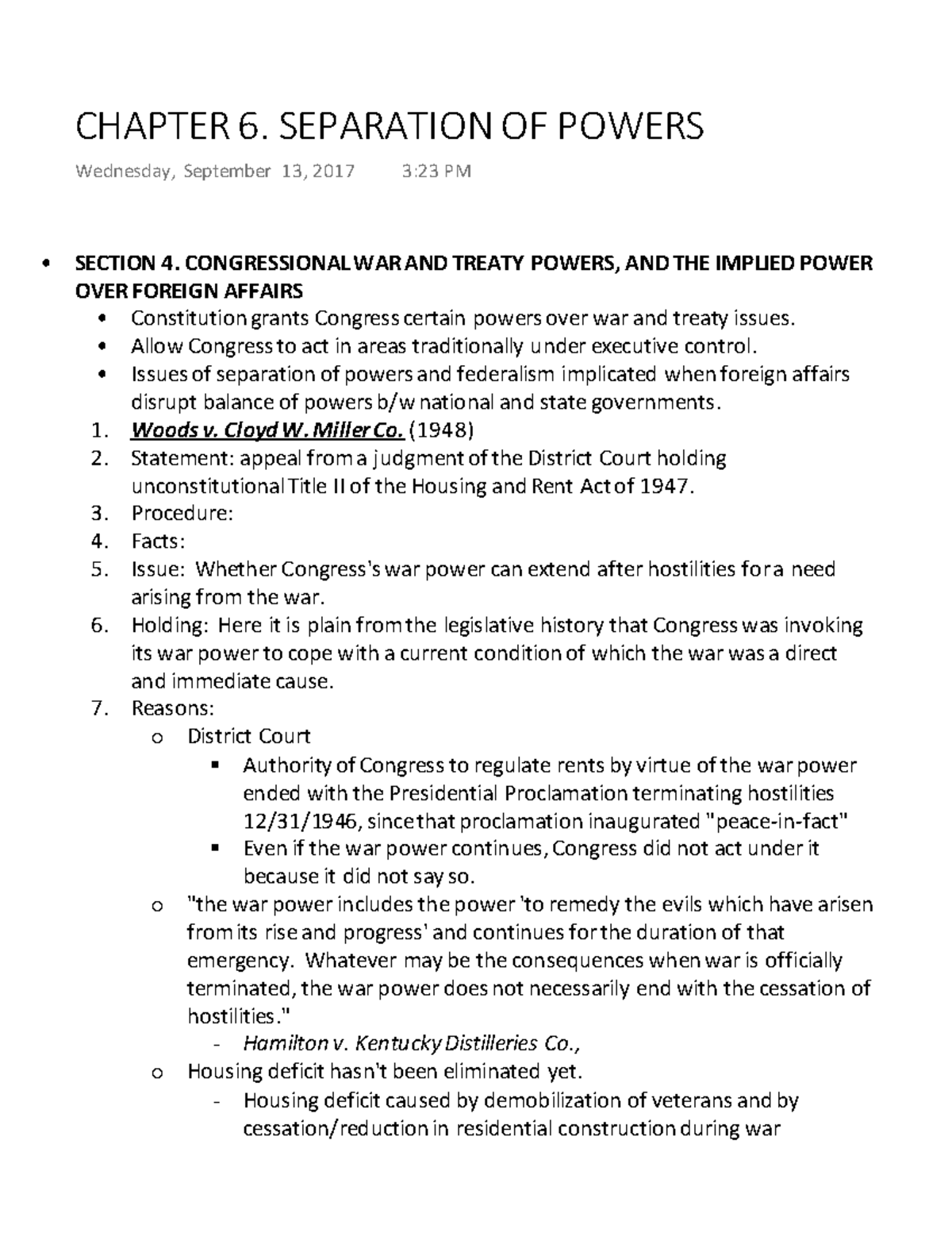 Chapter 6. Separation OF Powers - CHAPTER 6. SEPARATION OF POWERS ...