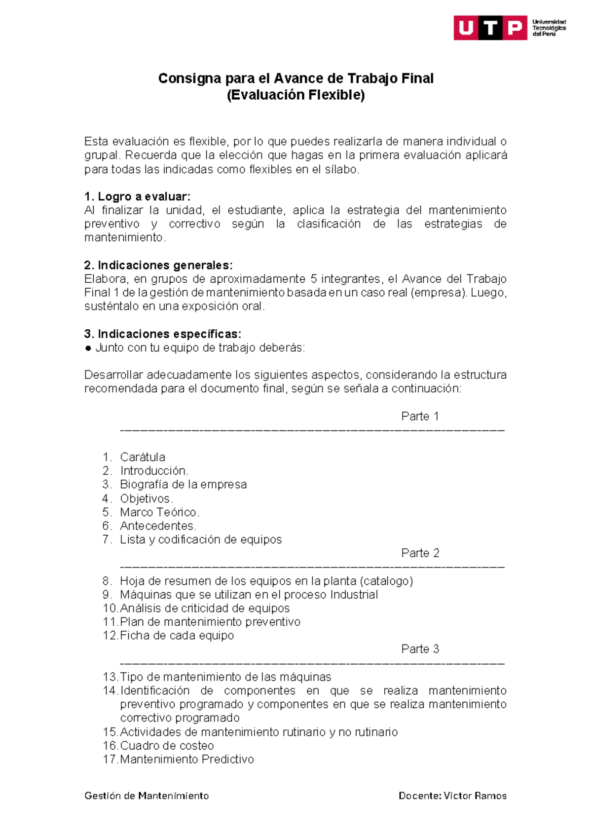 Consigna para el Avances de Trabajo - Recuerda que la elección que hagas en la primera ...
