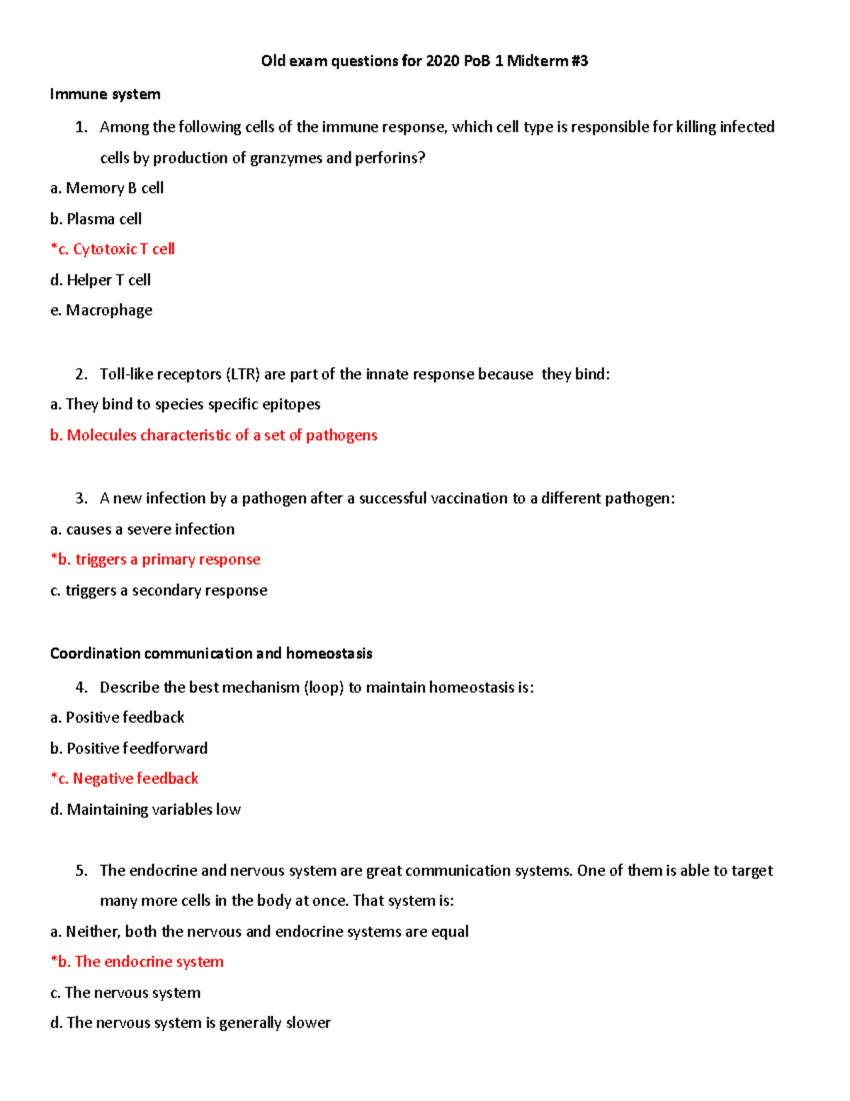 Midterm 3 Answers (POB 1) - Old exam questions for 2020 PoB 1 Midterm ...